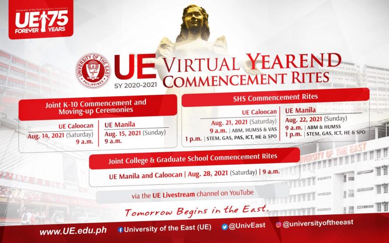 UE Virtual Commencement and Moving-Up Ceremonies Set for August 2021 ...
