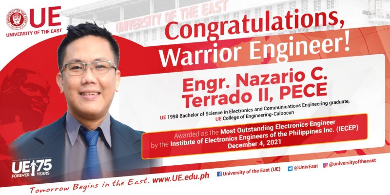 UE Alumnus is 2021 Most Outstanding Electronics Engineer – University ...