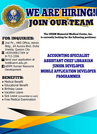 Job hiring – University of the East