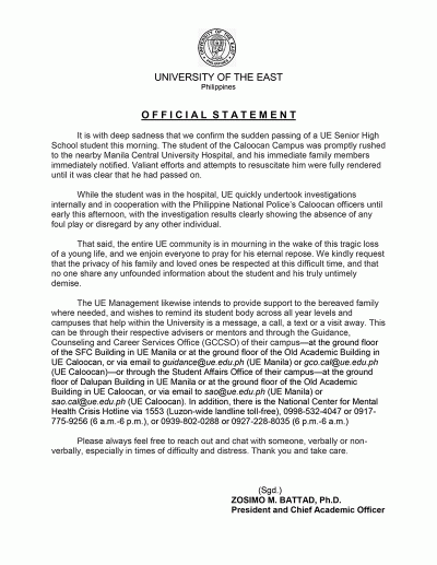 News and Announcements – University of the East