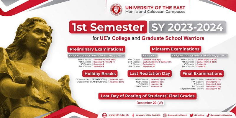 school calendar – University of the East